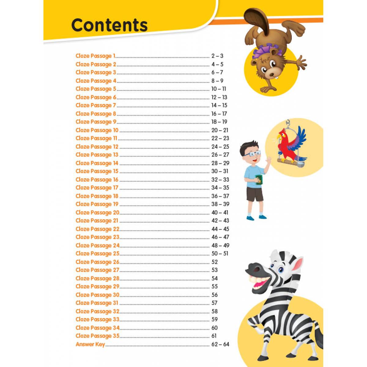 Pre-School English Cloze Passage