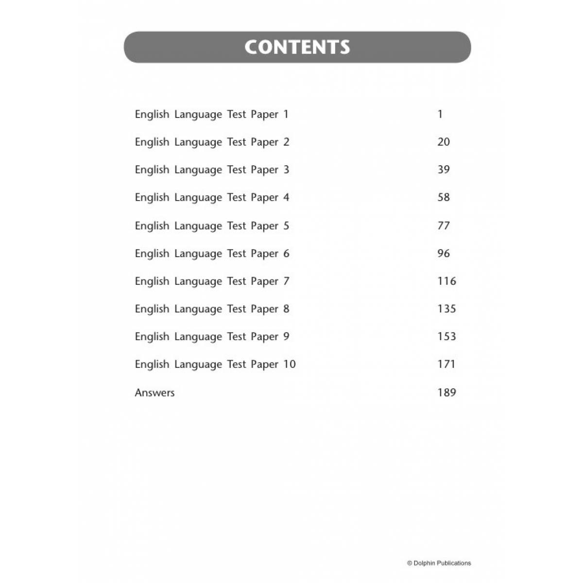 Primary 5 English Model Papers