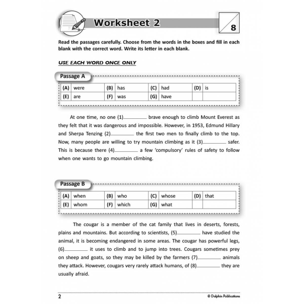 Primary Grammar Worksheets 3