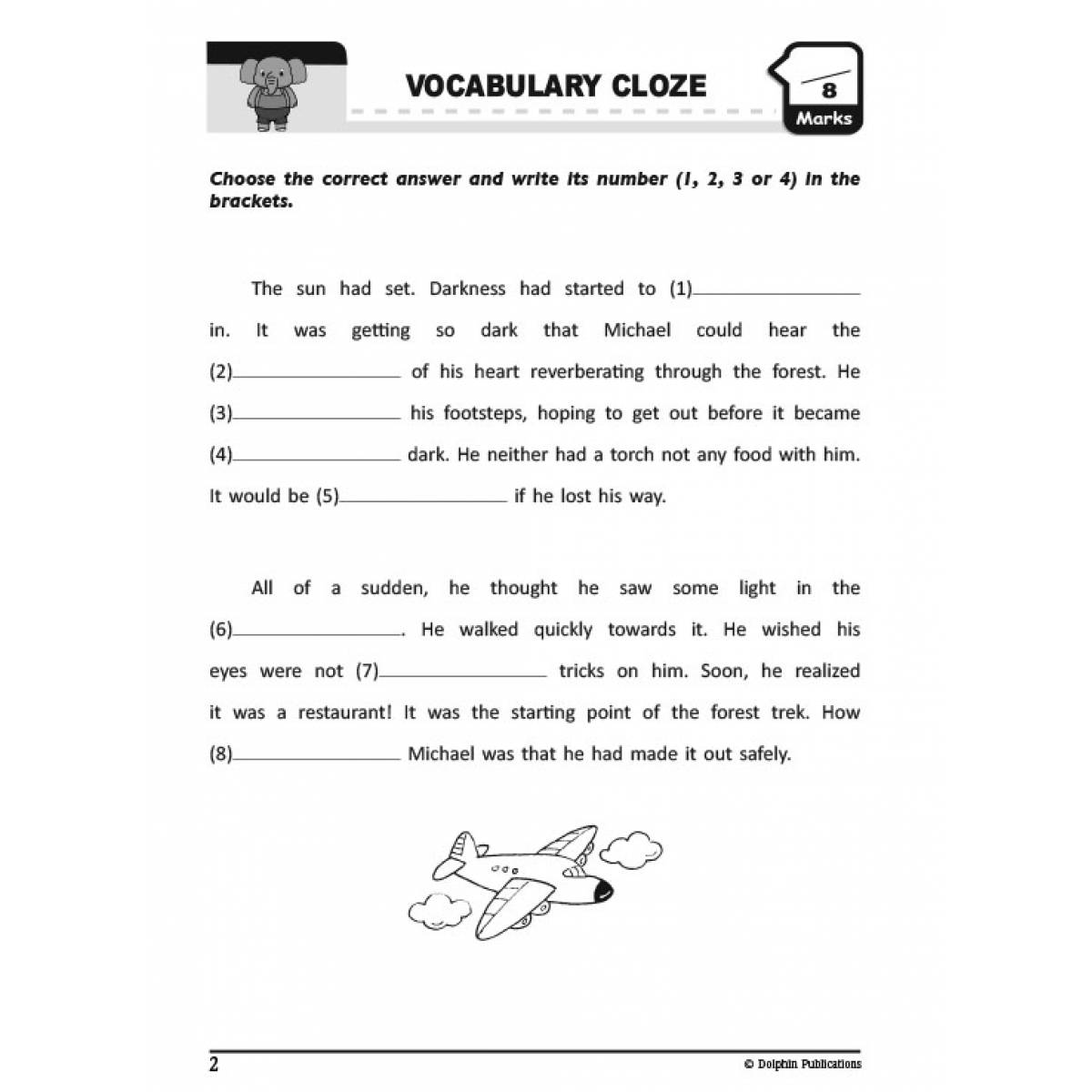 Primary 2 English Vocabulary, Grammar, Comprehension Cloze