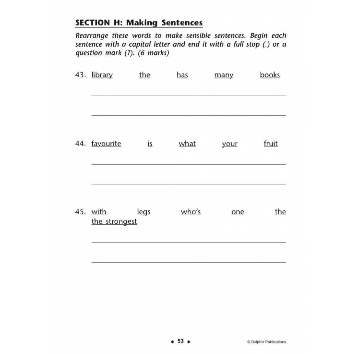 Primary 1 English Model Papers