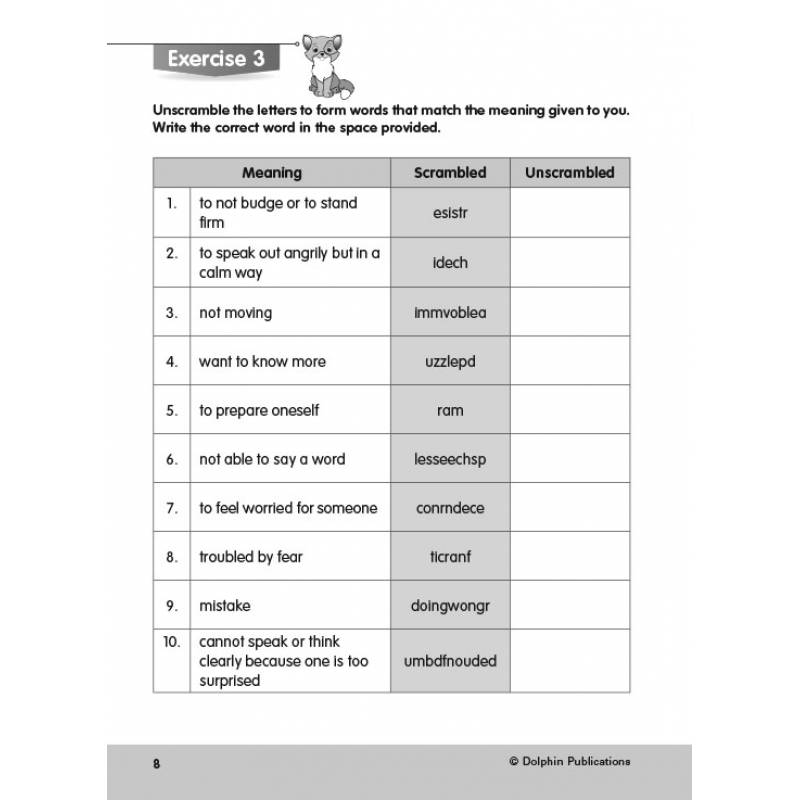 Primary 4 Vocabulary for Composition