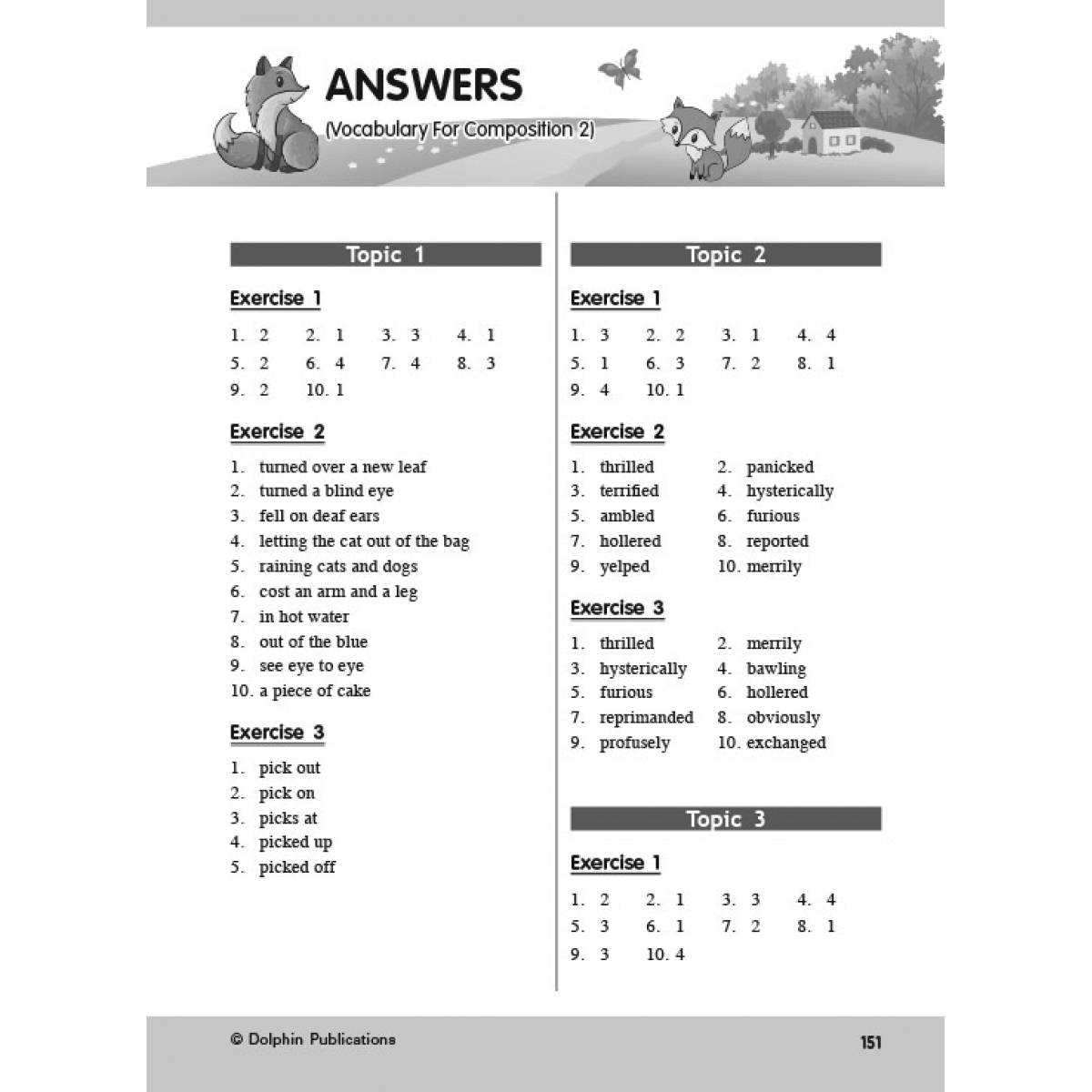 Primary 2 Vocabulary for Composition