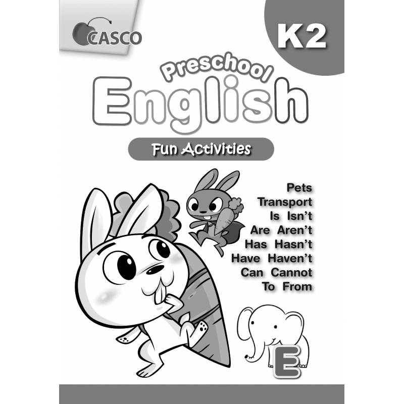 Preschool English Fun Activities K2 Book E