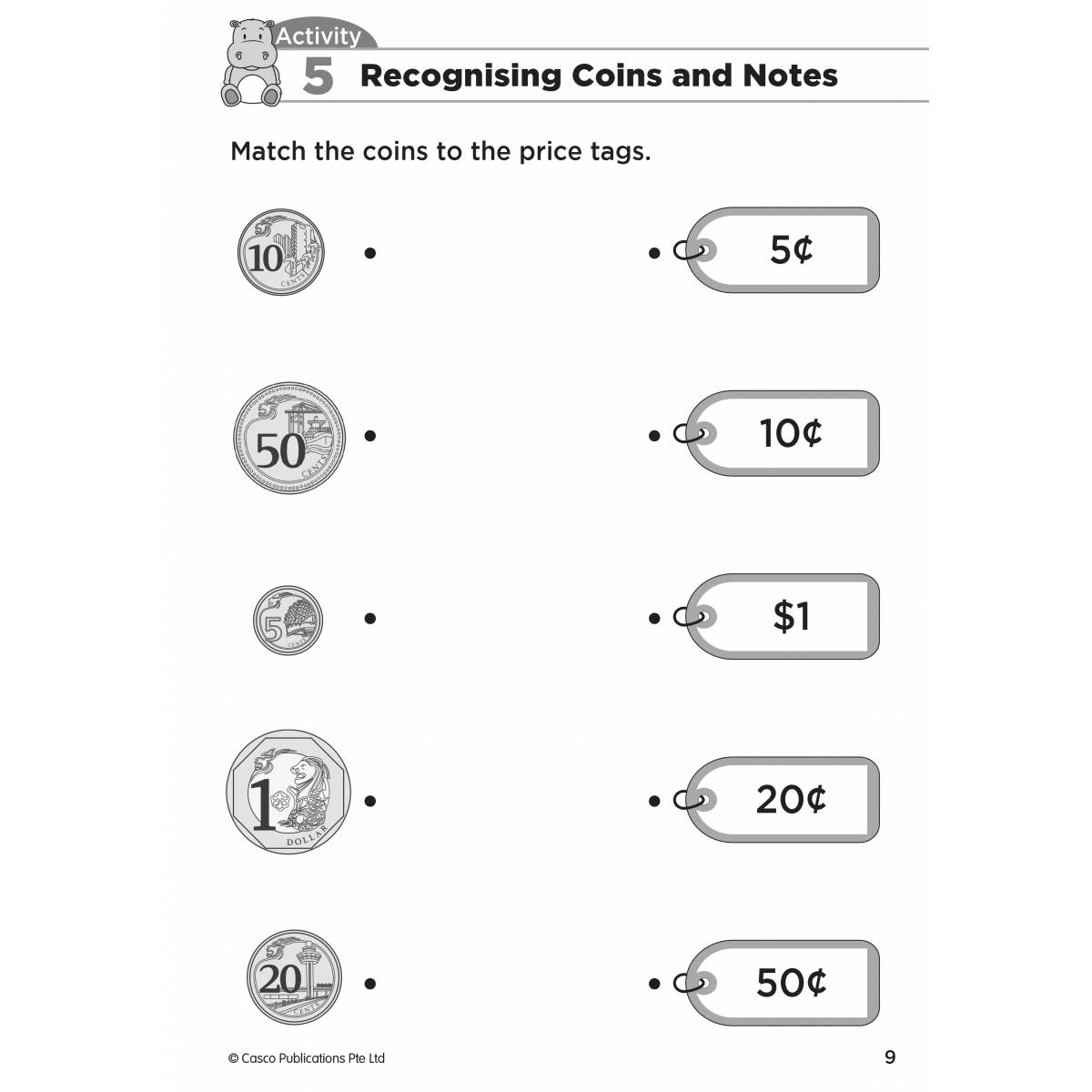 Kindergarten Mathematics for Ages 5-6: Learn About Money