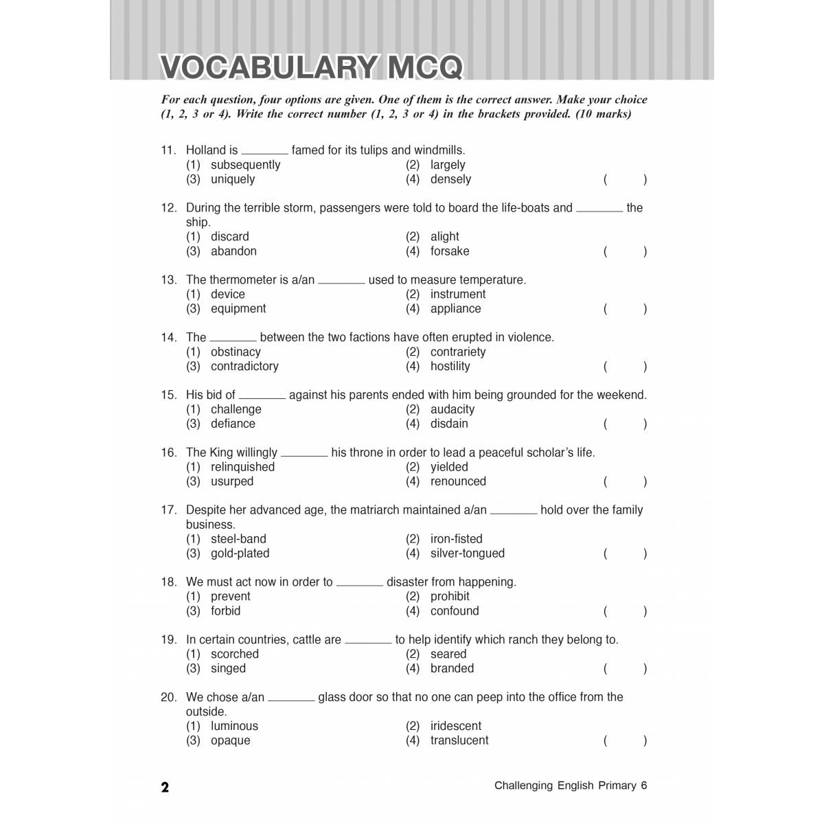 Challenging English Primary 6 - 2nd Edition