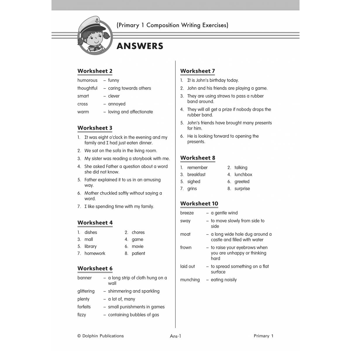 Composition Writing Exercises Primary 1 (Pack)