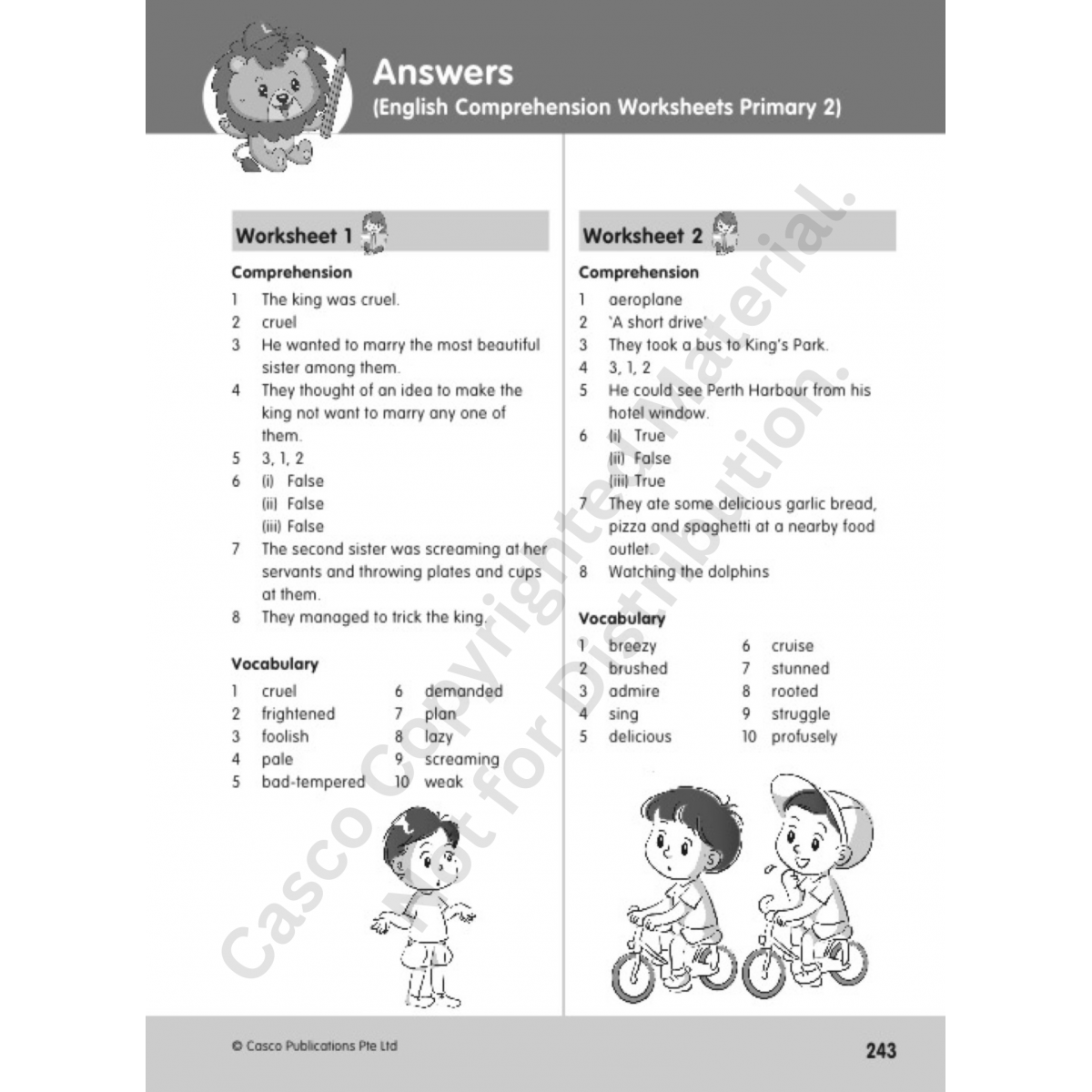 English Comprehension Worksheets Primary 2
