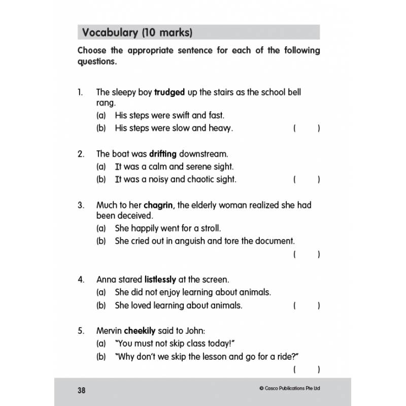 English Comprehension Worksheets Primary 3