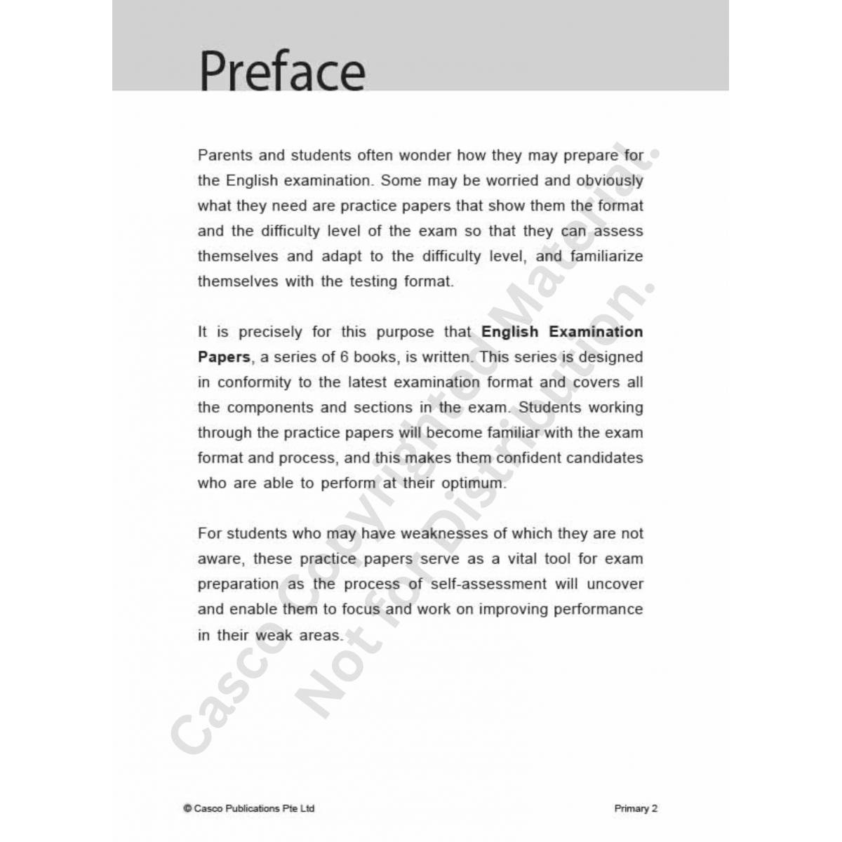 English Examination Papers Primary 2 (Pack)