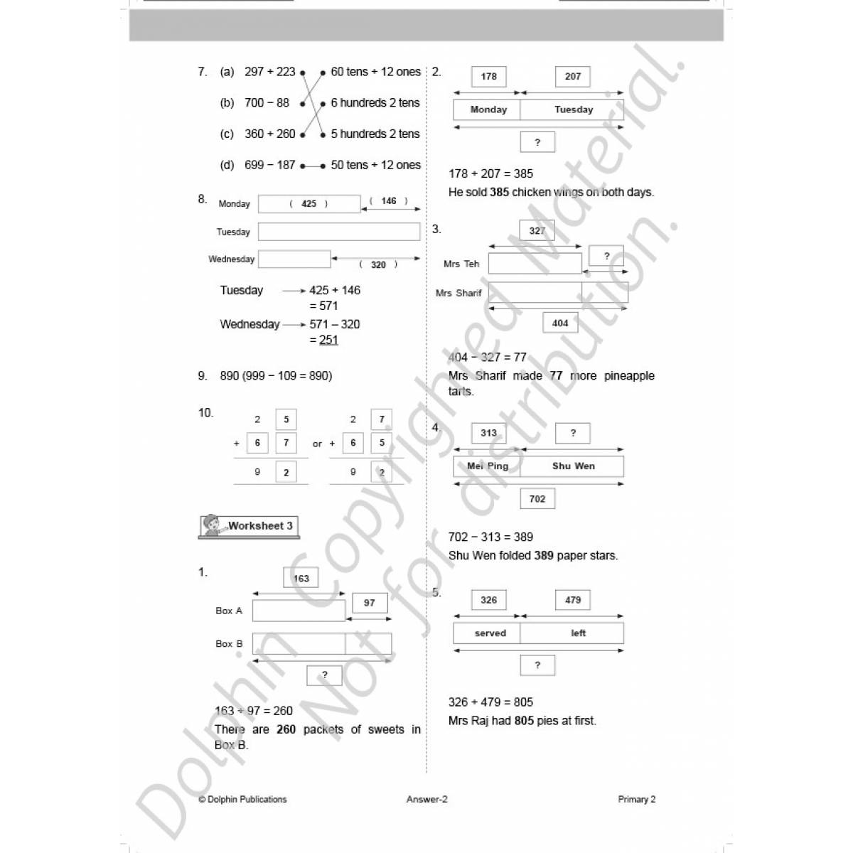 Topical Maths Worksheets Primary 2 (Pack)