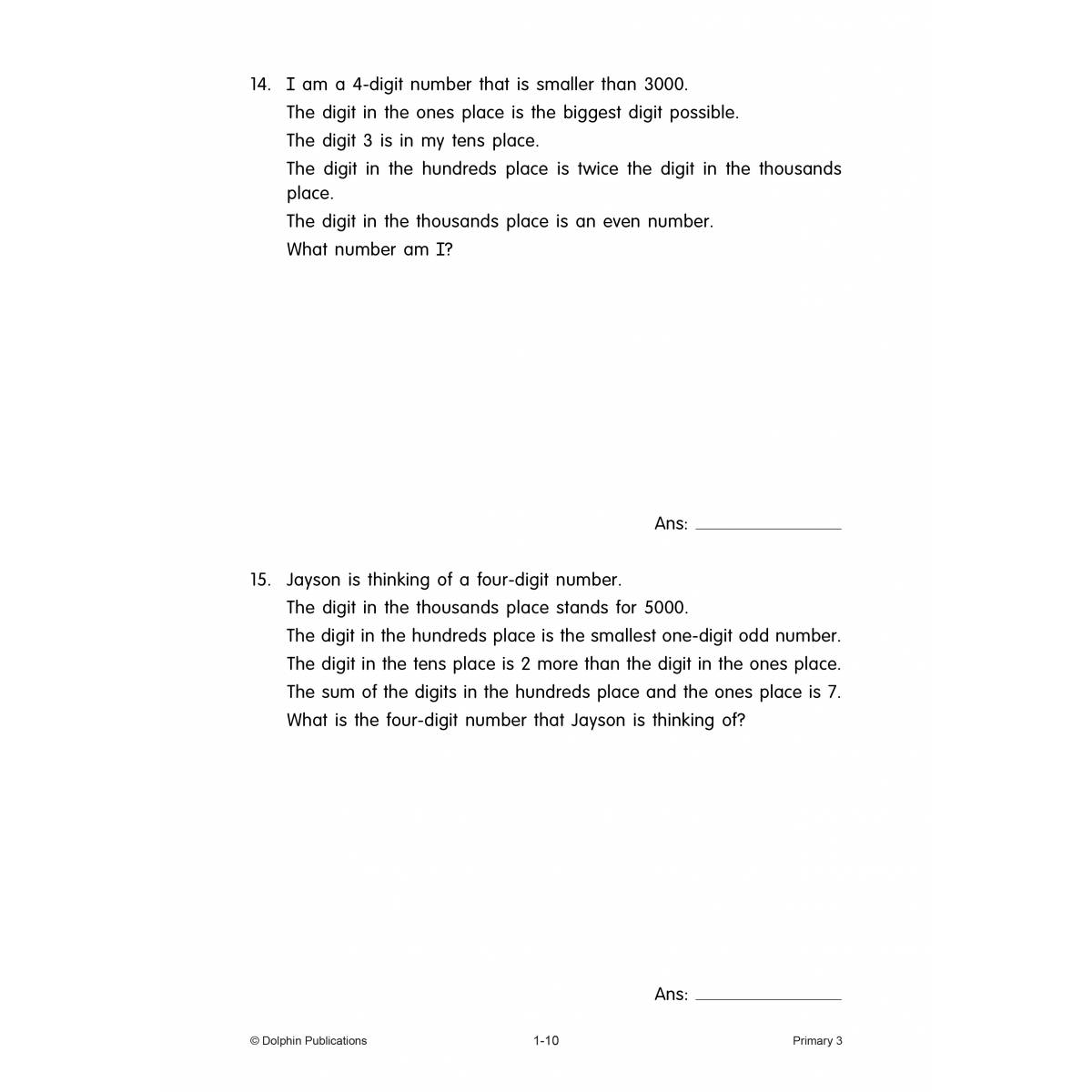 Topical Maths Worksheets Primary 3 (Pack)