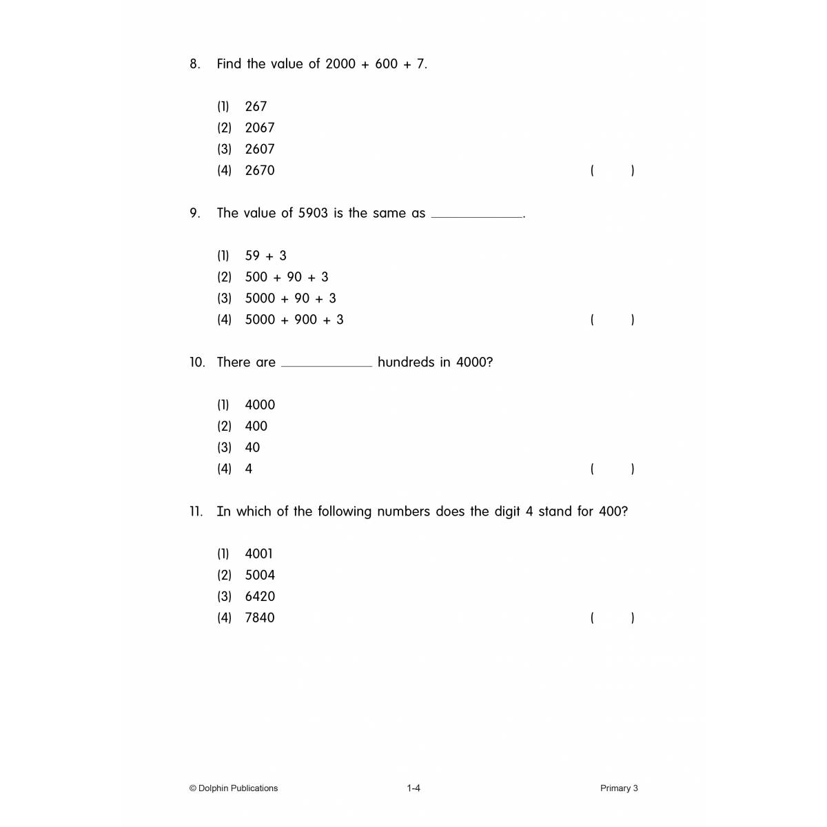 Topical Maths Worksheets Primary 3 (Pack)