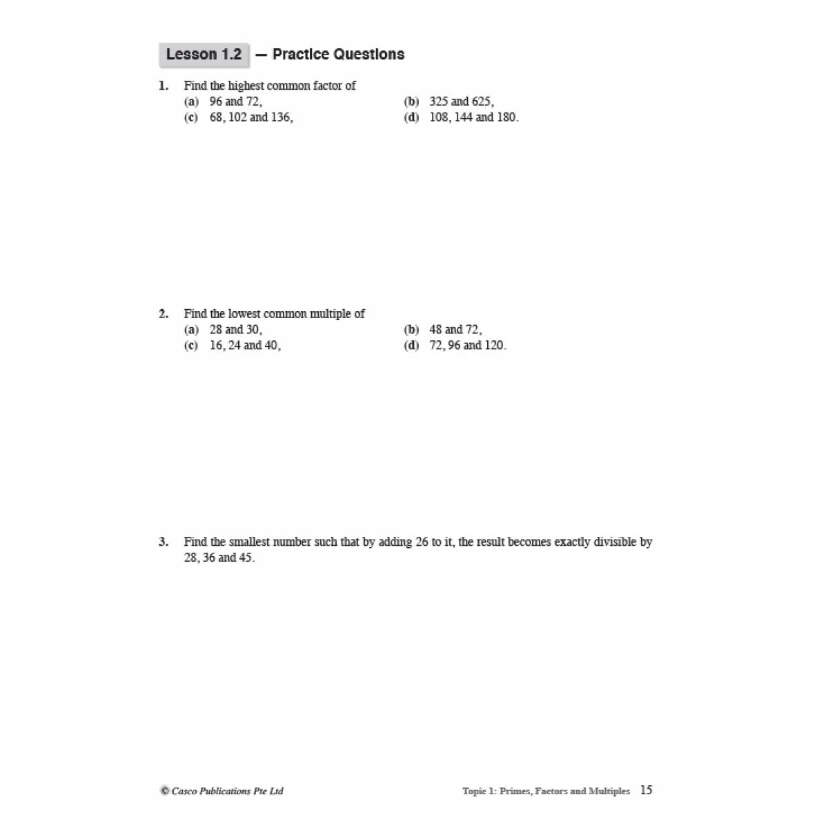 Secondary 1 Mathematics Topical Guide - Revised Edition