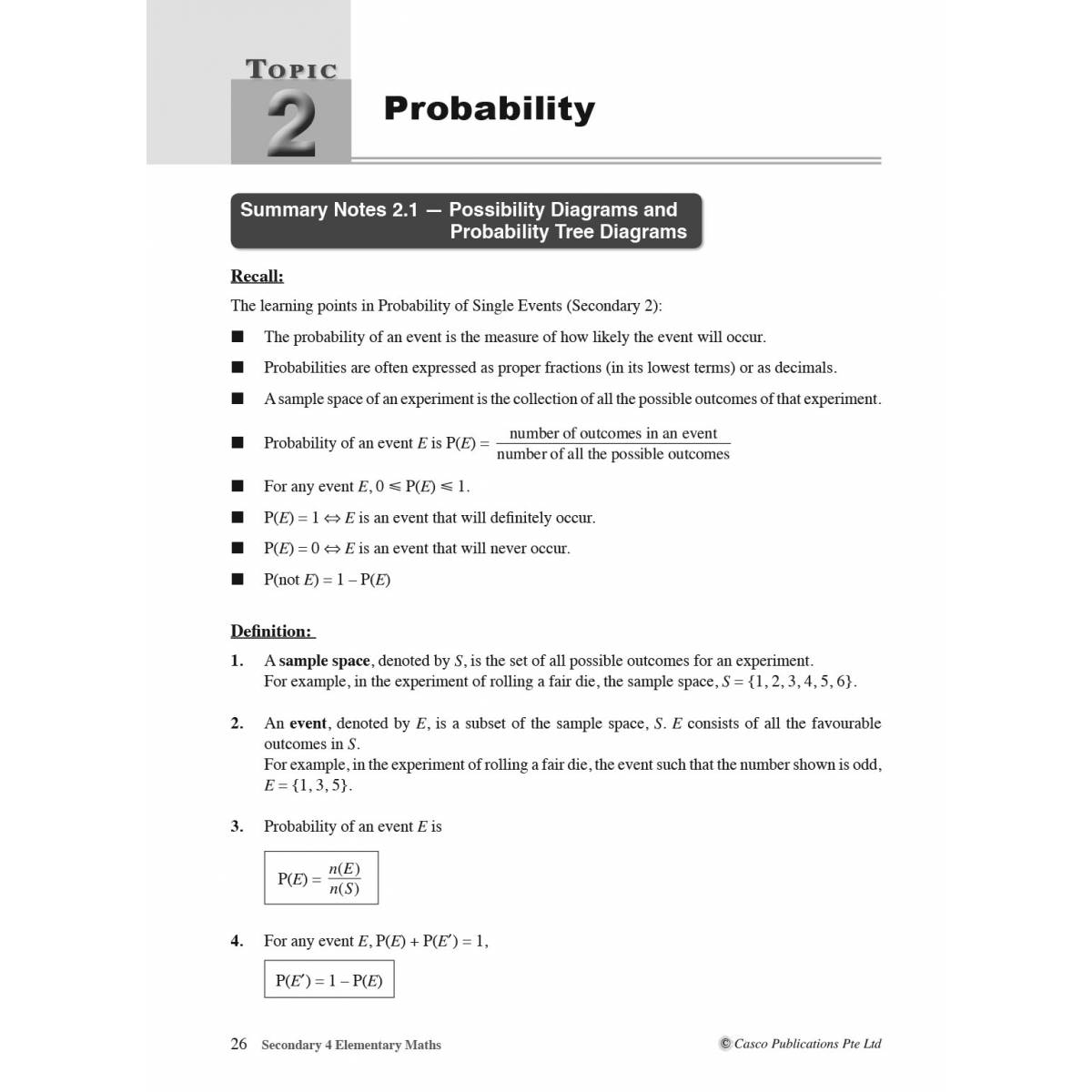 O Level Mathematics Topical Guide - Second Edition
