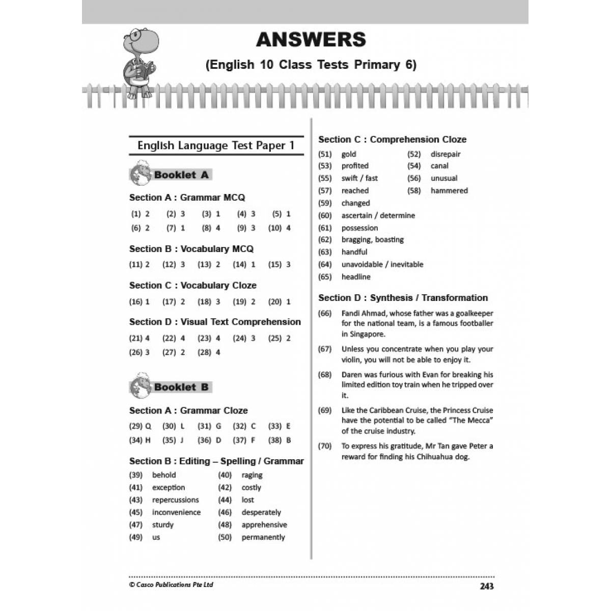 English 10 Class Tests Primary 6