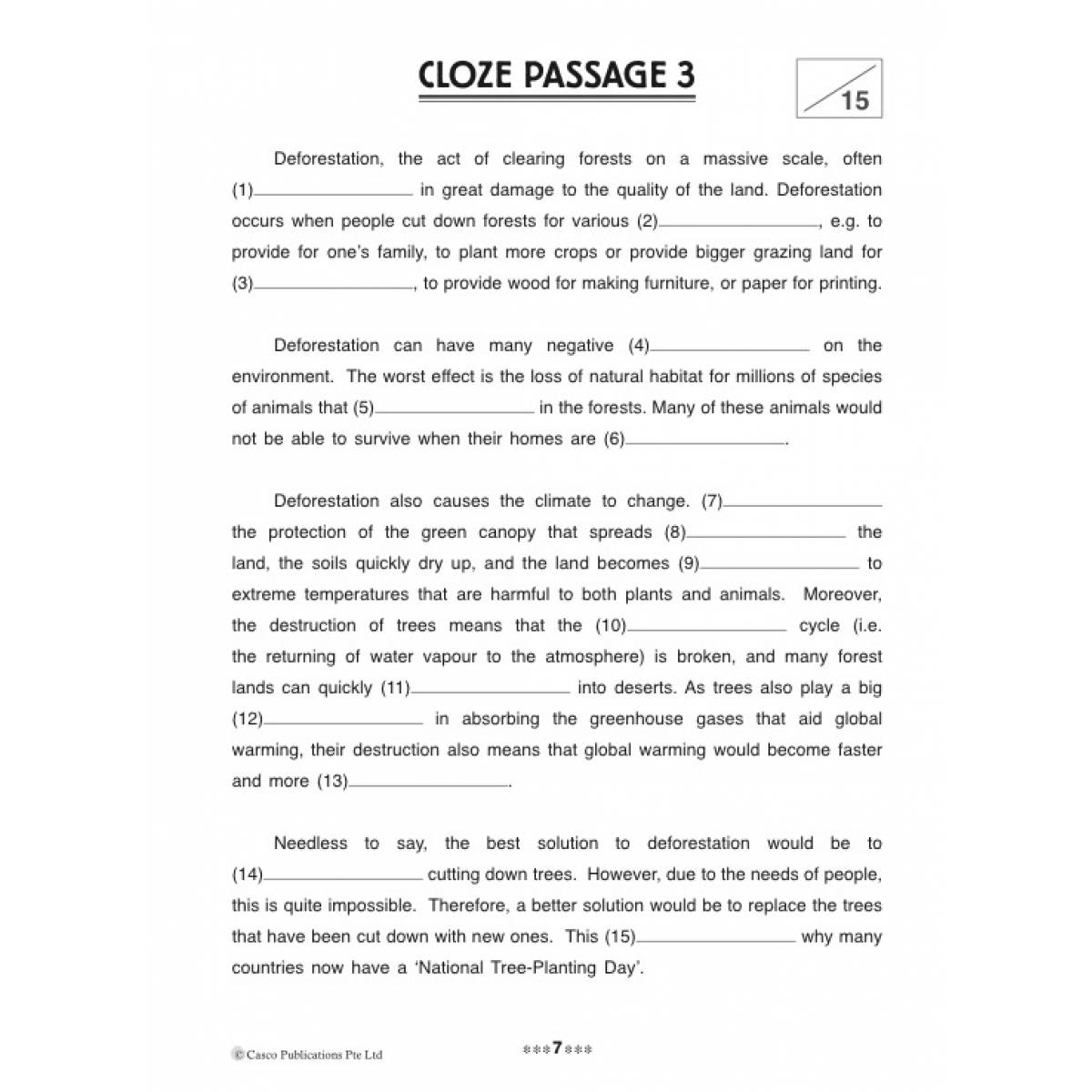 How to Score Cloze Passage 5