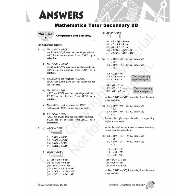 Secondary Mathematics Tutor 2B - Revised Edition 2021