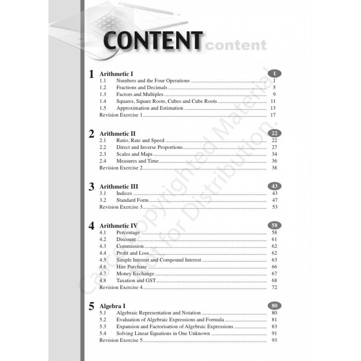 ‘O’ level Elementary Mathematics Companion Book 1