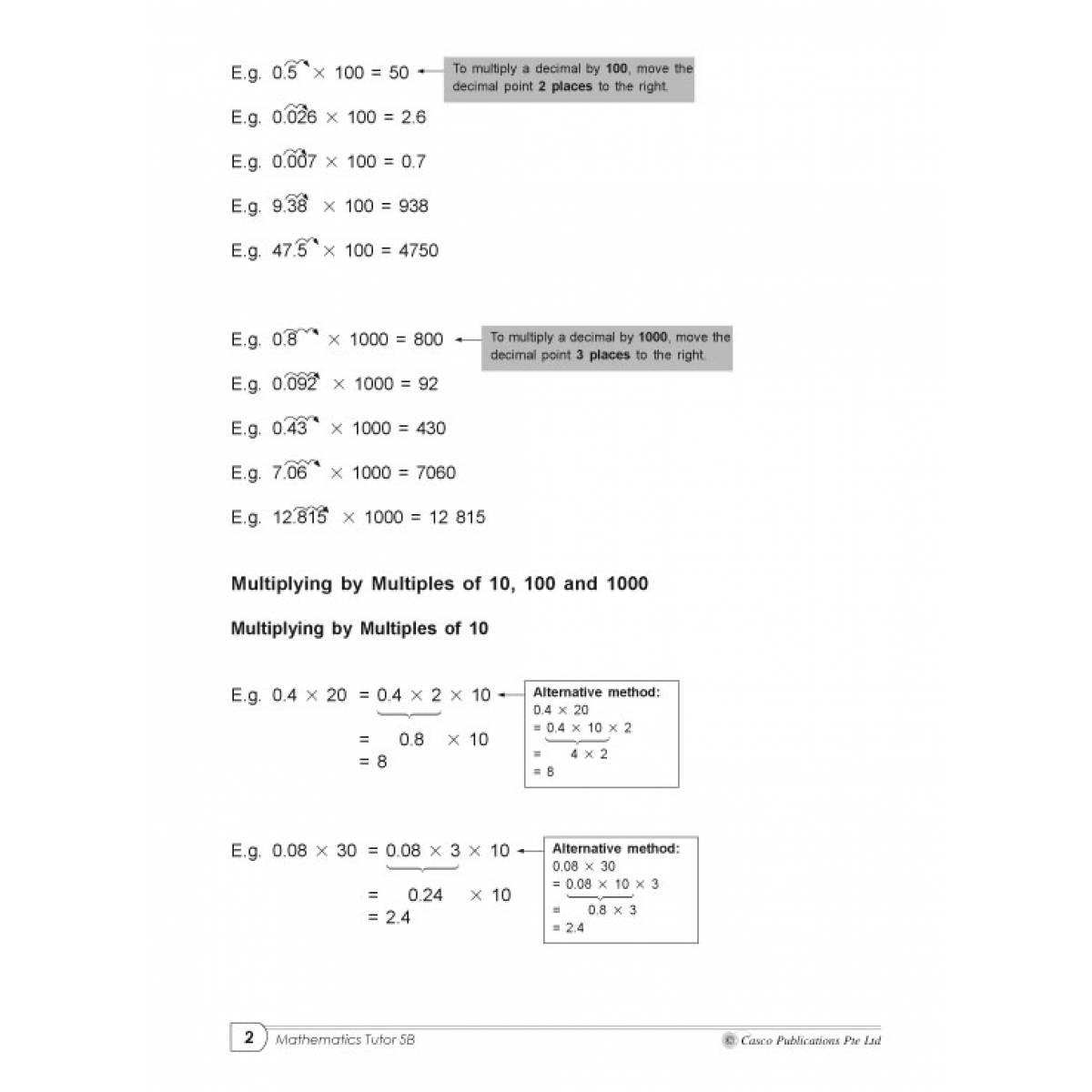 Primary Five Mathematics Tutor 5B