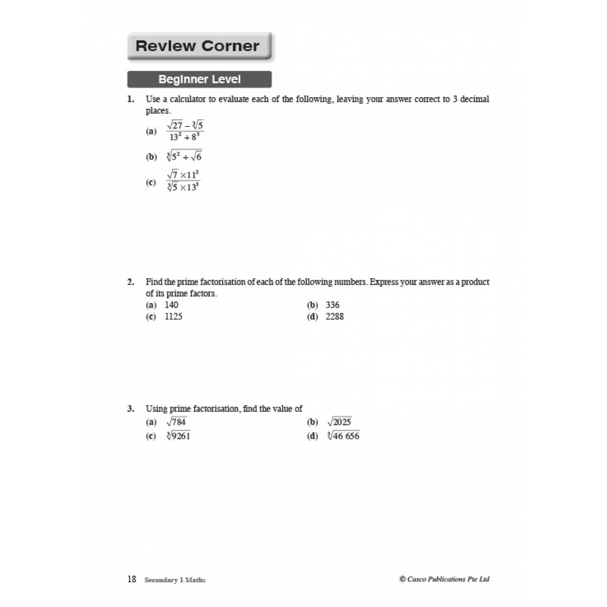 Secondary 1 Mathematics Topical Guide - Revised Edition