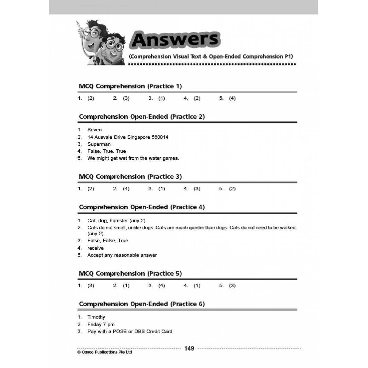 Comprehension Visual Text Open-Ended 1